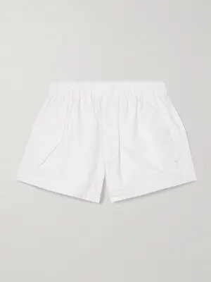Wardrobe.NYC Beach Cotton-blend Shell Shorts - White