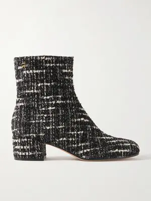 GIANVITO ROSSI Joelle 45 Tweed Ankle Boots