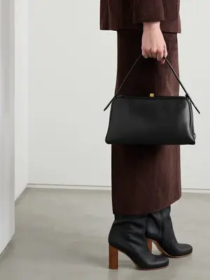 Khaite Cate Leather Tote - Black