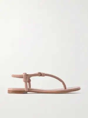 GIANVITO ROSSI Juno Thong Leather Sandals
