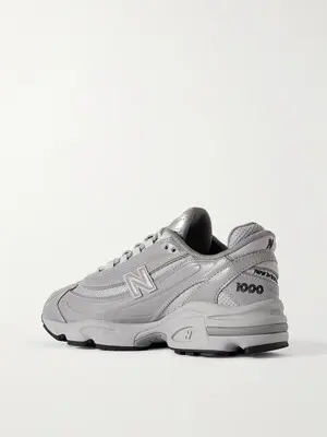 NEW BALANCE 1000 Sl Reflective Leather And Mesh Sneakers - Silver