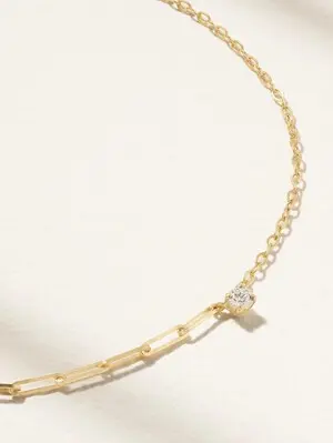 Yvonne Léon 18-karat Diamond Chain Necklace - Gold