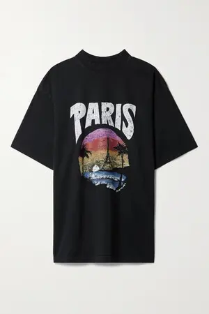Balenciaga Printed Cotton-jersey T-shirt