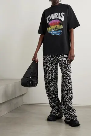 Balenciaga Printed Cotton-jersey T-shirt