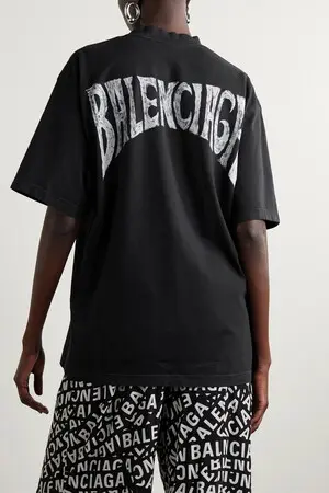Balenciaga Printed Cotton-jersey T-shirt