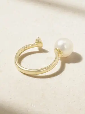 Mizuki 14 Karat Pearl And Diamond Ring