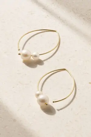 Mizuki 14-karat Akoya Pearl Drop Earrings - Gold