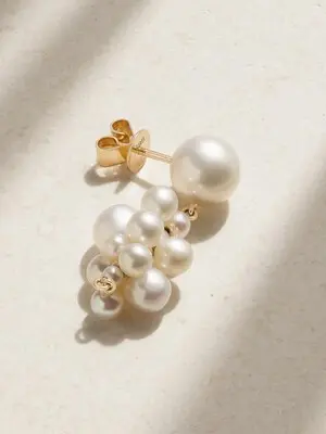 Sophie Bille Brahe Botticelli 14-karat Pearl Earring - Gold