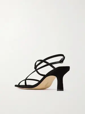 AeydĒ Elise Suede Slingback Sandals