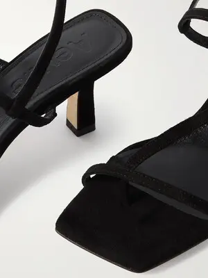 AeydĒ Elise Suede Slingback Sandals