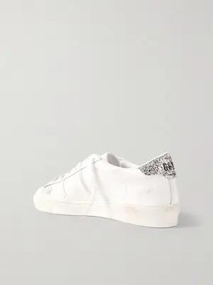 GOLDEN GOOSE Matchstar Distressed Glittered Leather Sneakers