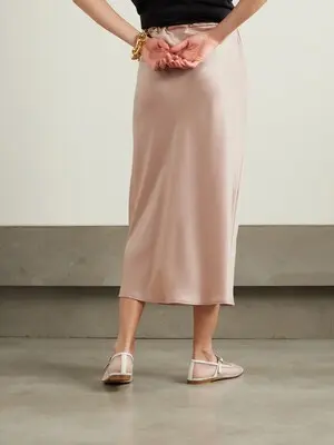 Max Mara Editore Satin Midi Skirt