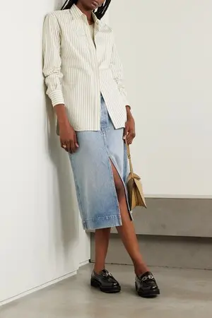 GOLDEN GOOSE Striped Cotton-poplin Shirt