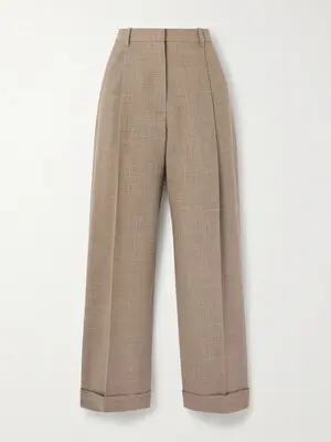 THE ROW Tor Pleated Grain De Poudre Wool Pants