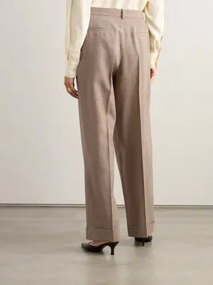 THE ROW Tor Pleated Grain De Poudre Wool Pants