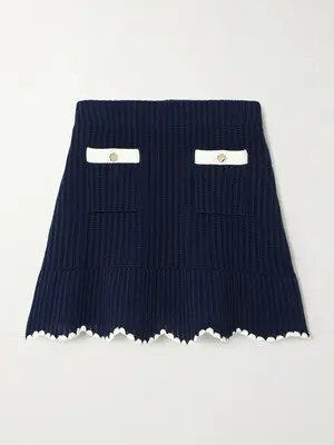 SELF-PORTRAIT Knitted Mini Skirt