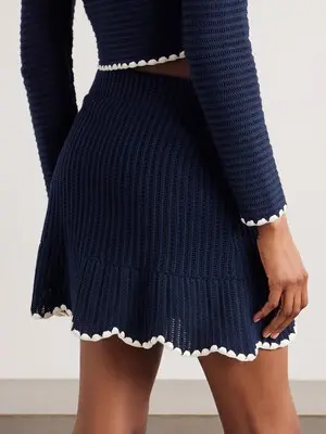 SELF-PORTRAIT Knitted Mini Skirt