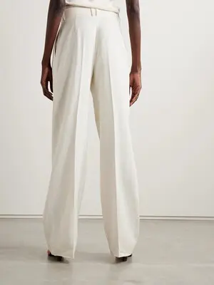 THE ROW Antone Pleated Wide-leg Linen Pants