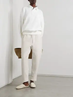 THE ROW Koa Brushed Stretch-cotton Sweatpants