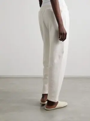 THE ROW Koa Brushed Stretch-cotton Sweatpants