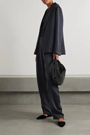 Vince Silk And Cotton-blend Habotai Blazer