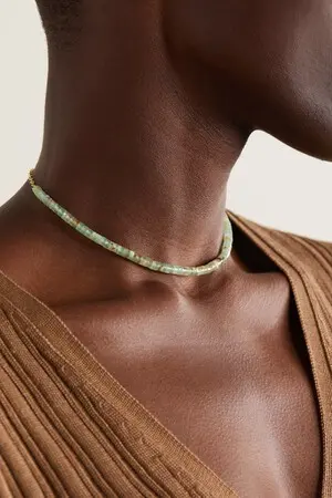 SYDNEY EVAN 14-karat Aquaprase And Diamond Choker