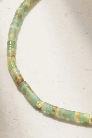 SYDNEY EVAN 14-karat Aquaprase And Diamond Choker