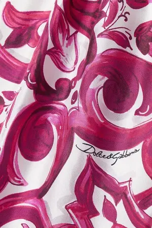 Dolce & Gabbana Maiolica Printed Silk-satin Twill Shorts