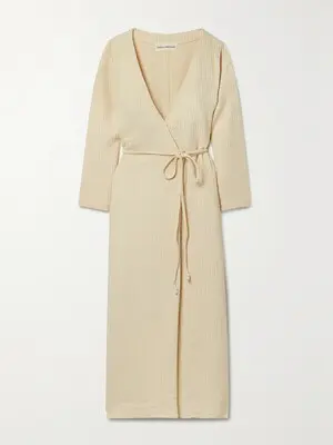 Mara Hoffman Tiffany Textured Organic Cotton-blend Wrap Dress