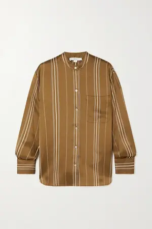 Vince Striped Silk-satin Shirt