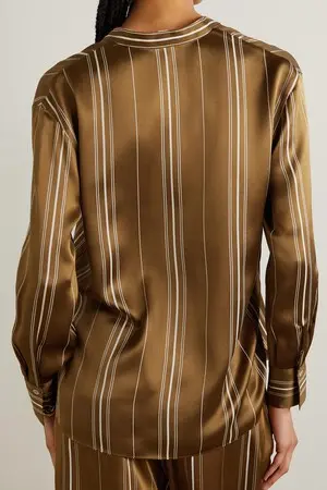 Vince Striped Silk-satin Shirt