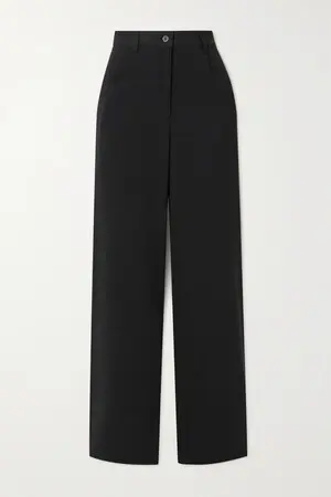 Matteau Net Sustain Wool-blend Crepe Straight-leg Trousers