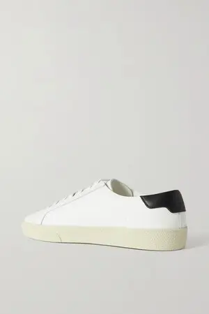 Saint Laurent Court Classic Sl/06 Logo-embroidered Leather Sneakers - White
