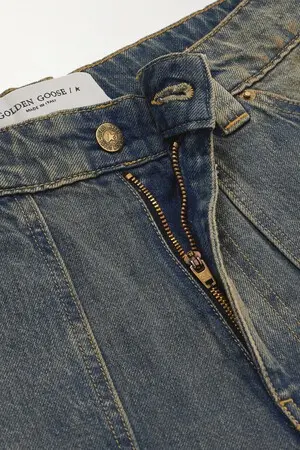GOLDEN GOOSE Distressed Wide-leg Cargo Jeans