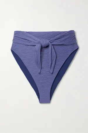 Mara Hoffman Goldie Recycled Stretch-matelassé Bikini Briefs - Blue