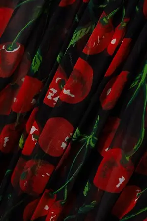 Dolce & Gabbana Printed Pleated Silk-chiffon Mini Dress