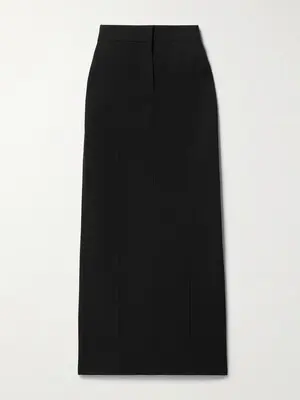 THE ROW Trevy Grain De Poudre Wool Maxi Skirt