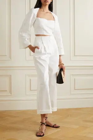 Mara Hoffman Julia Cropped Hemp Top