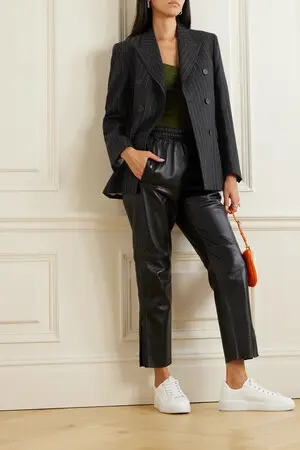 GOLDEN GOOSE Pinstriped Wool-blend Flannel Blazer