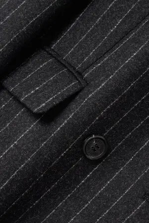 GOLDEN GOOSE Pinstriped Wool-blend Flannel Blazer