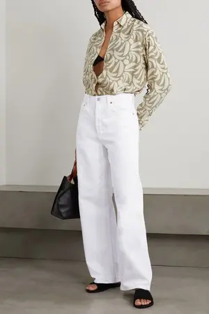 AGOLDE Net Sustain Low Slung Baggy Boyfriend Jeans - White