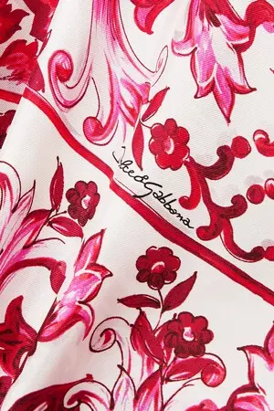 Dolce & Gabbana Maiolica Printed Silk-twill Shirt