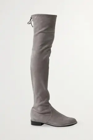 STUART WEITZMAN Lowland Suede Over-the-knee Boots - Neutrals
