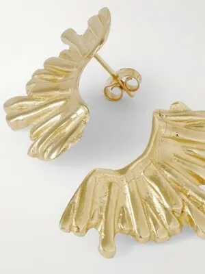 YSSO Crescent Sun -plated Earrings