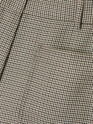 NILI LOTAN Christophe Houndstooth Wool Flared Pants