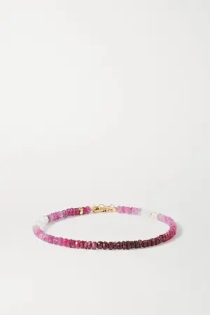 Jia Jia Gold And Ruby Bracelet - Pink