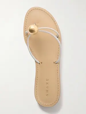 AMANU The Malawi Embellished Leather Sandals