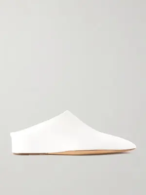 JIL SANDER Leather Wedge Mules