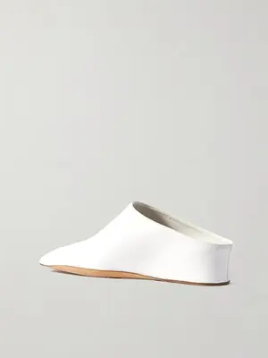 JIL SANDER Leather Wedge Mules