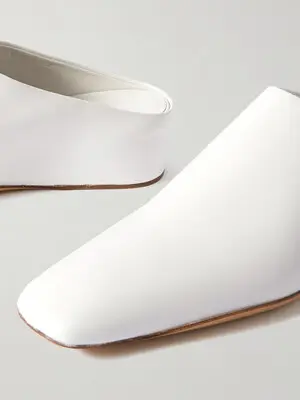 JIL SANDER Leather Wedge Mules
